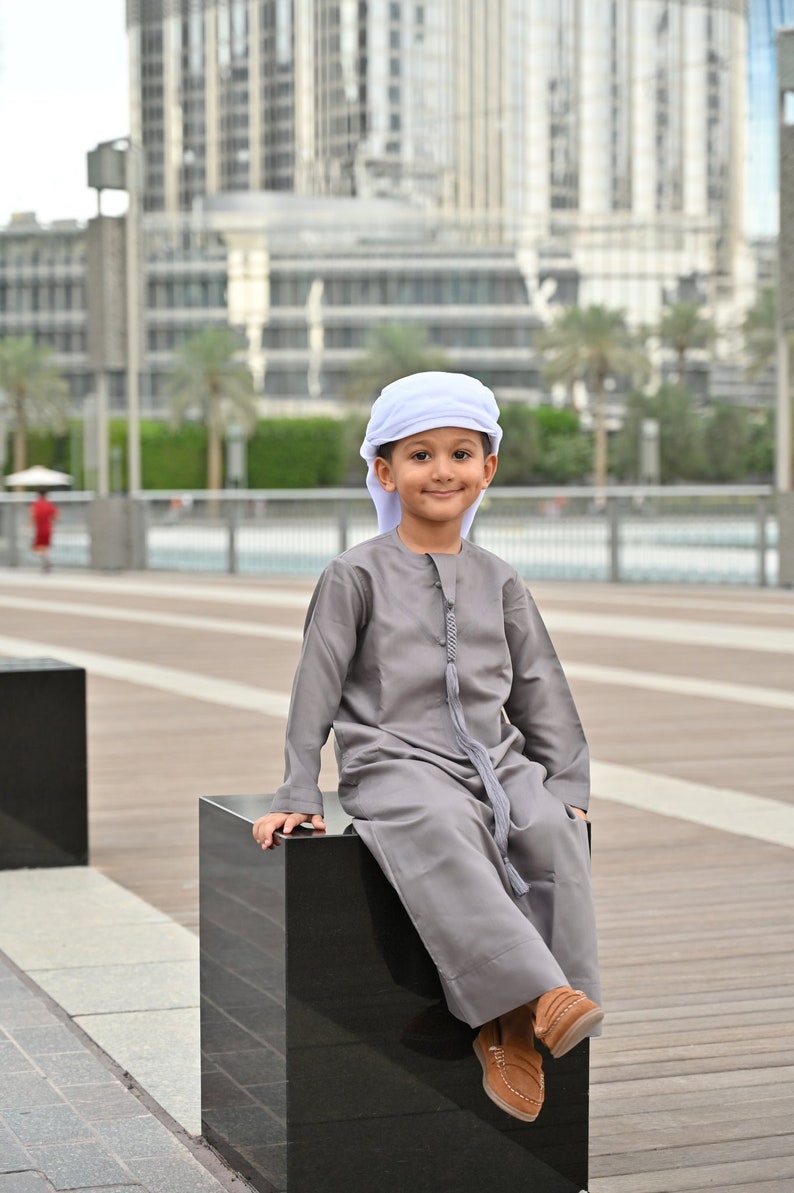 Grey Emirati Baby Jubba Thobes Jubbah Jubba Thawb Kandora Dishdasha ...
