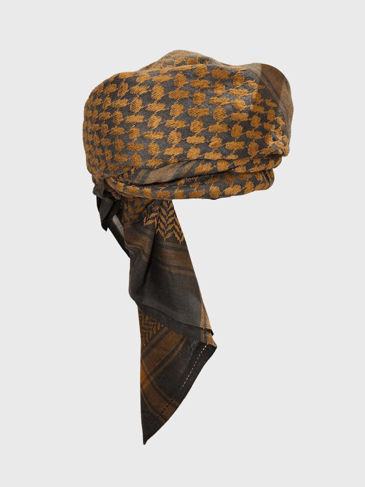 Mens Ready Toffee Brown Arab Hat Shemagh - Etsy