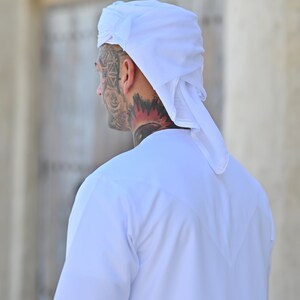 Mens Ready Made White Arab Hat Ghutra Keffiyeh - Etsy