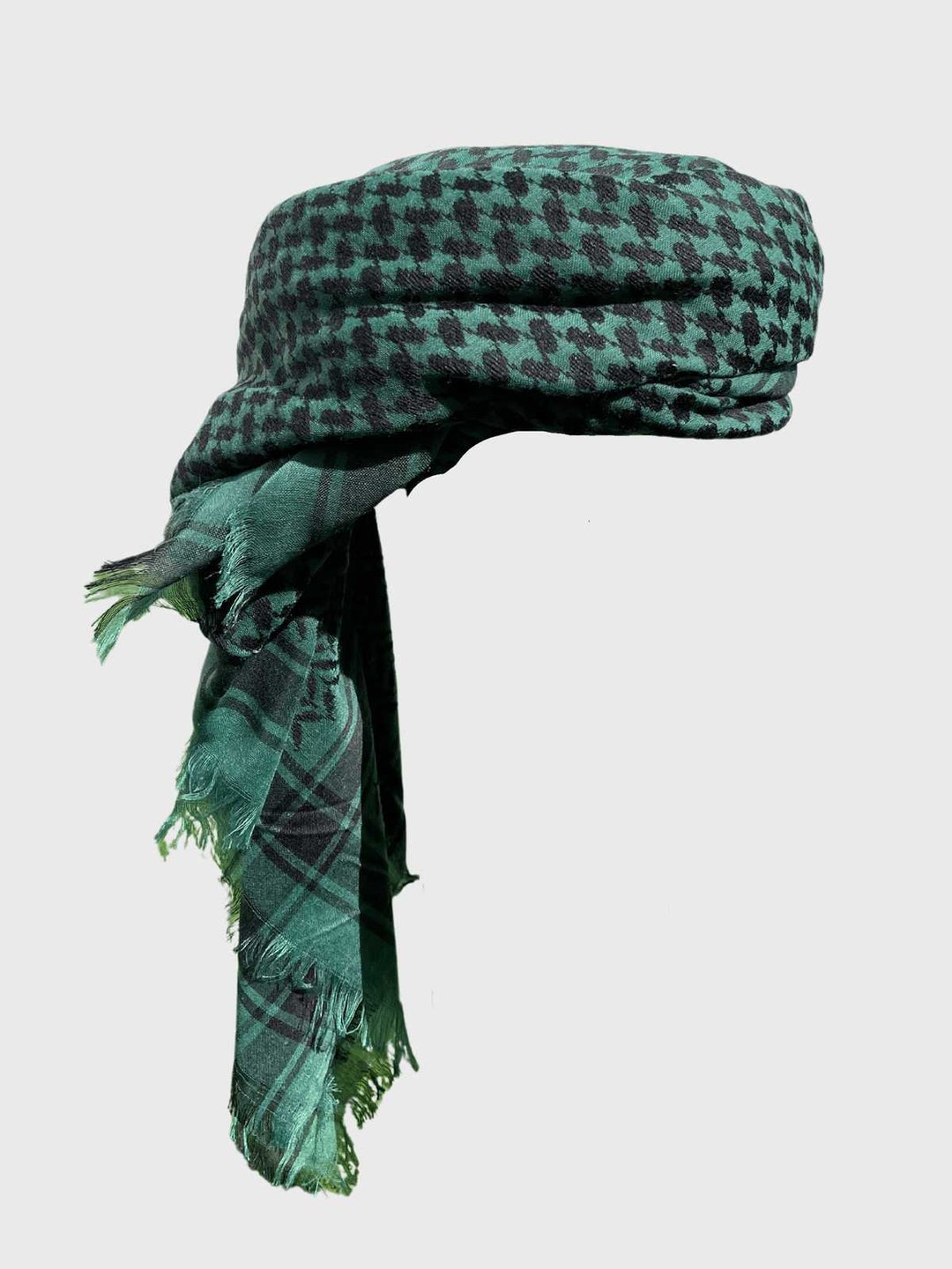 Mens Ready Made Green & Black Arab Hat Shemagh Keffiyeh - Etsy