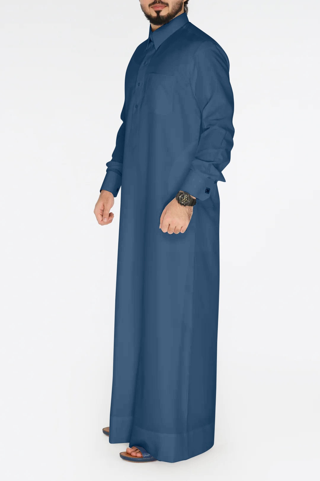Mens Midnight Blue Qatari Thobe, Kondura, Jubba for Men, Mens Thobe - Etsy