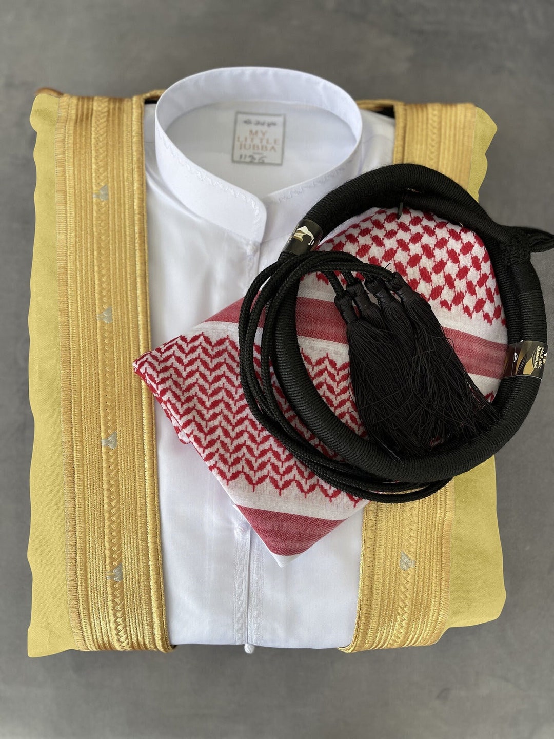 Kids Al Asfar 4 Pcs Thobe Set Thobes Jubbah Jubba Thawb Kandora ...