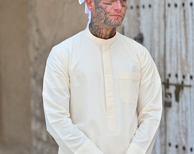 Mens Ready Made White Arab Hat Ghutra Keffiyeh - Etsy