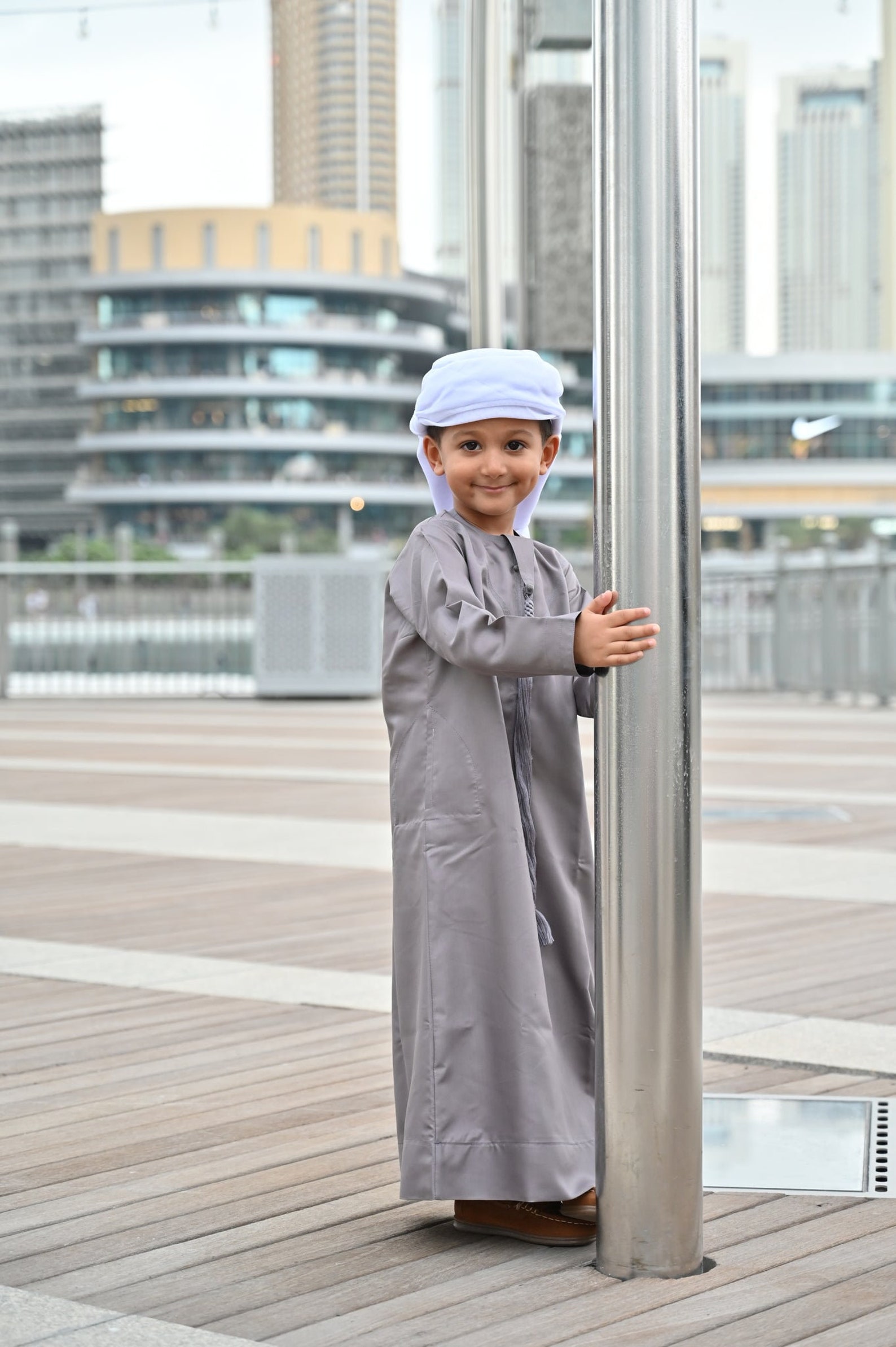 Grey Emirati Boys Jubba Thobes Jubbah Jubba Thawb Kandora Dishdasha ...