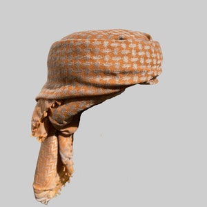 Mens Ready Toffee and Gold Arab Hat Shemagh Keffiyeh Wrap - Etsy