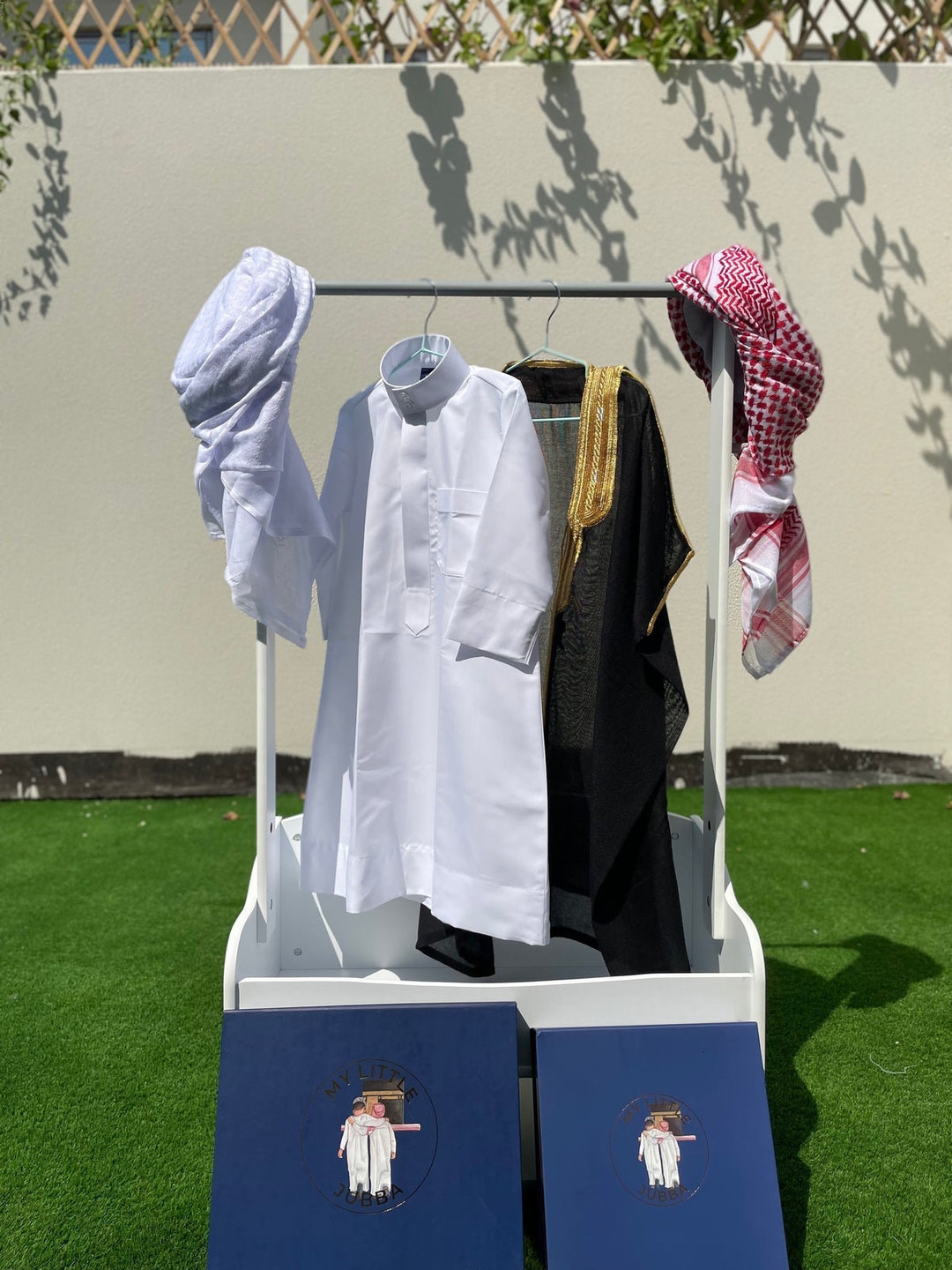 Deluxe Baby Boy Thobe Black Bisht 0 to 12 Months 4 Items Thobes Jubbah ...