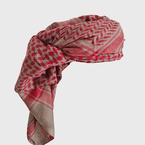 Mens Ready Made Red & Brown Arab Hat Shemagh Keffiyeh - Etsy
