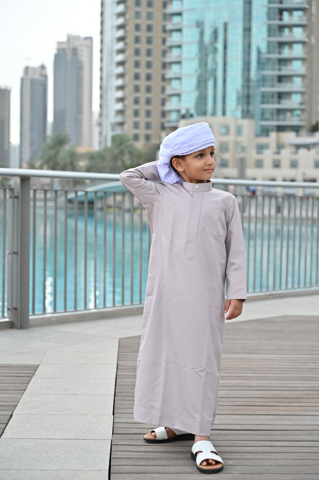 Light Grey Kuwaiti Boys Jubba Thobes Jubbah Jubba Thawb Kandora ...