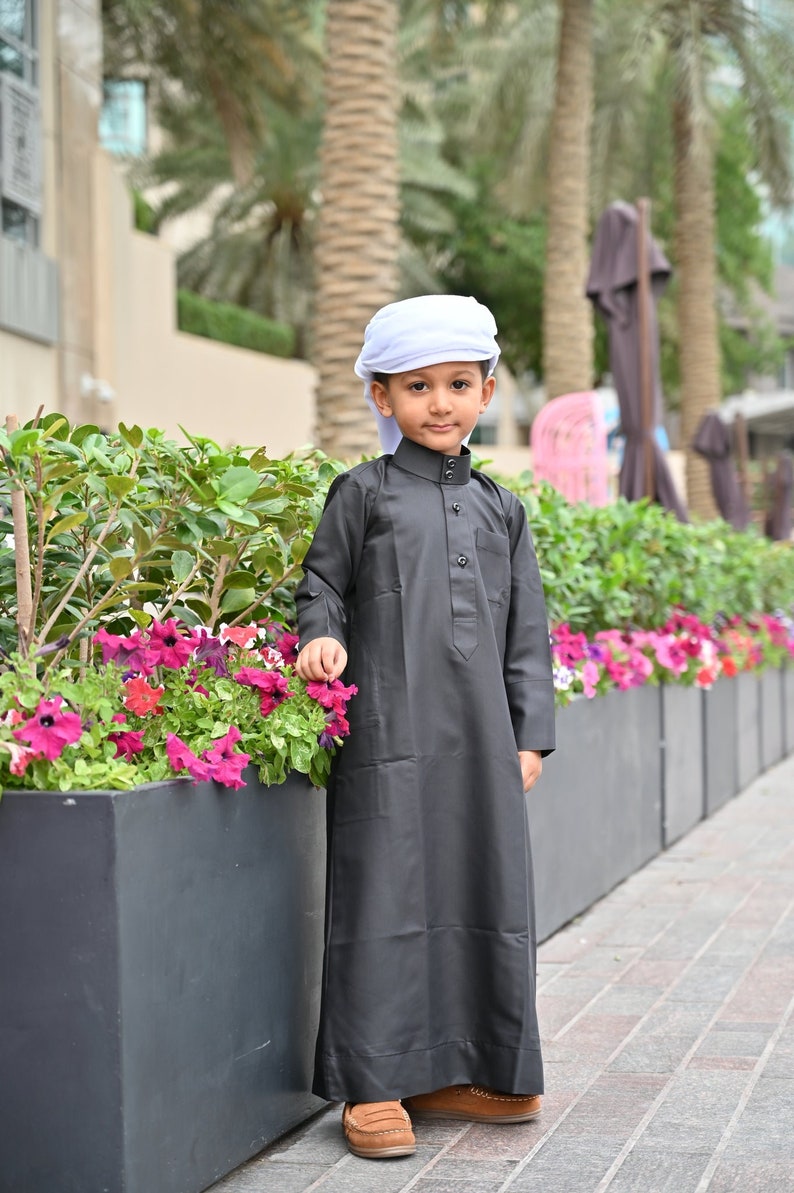 Black Saudi Boys Jubba Thobes Jubbah Jubba Thawb Kandora Dishdasha ...