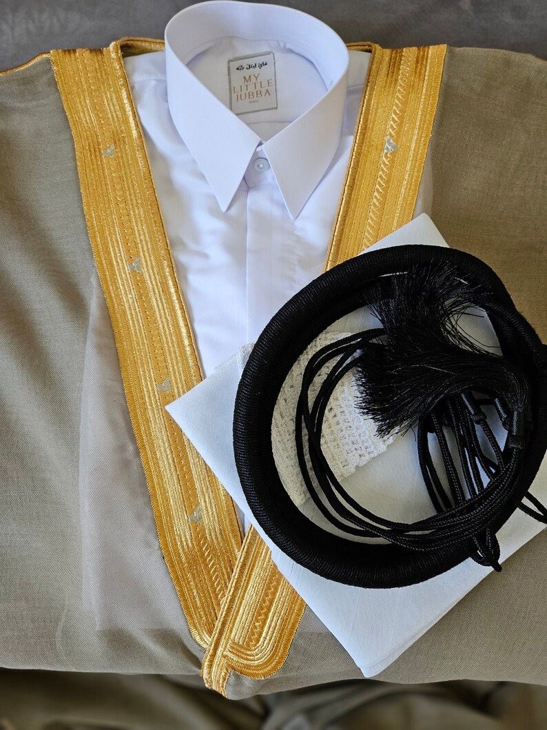 Mens Qatari Thobe 5 Pcs Set (white Shemagh) - Etsy