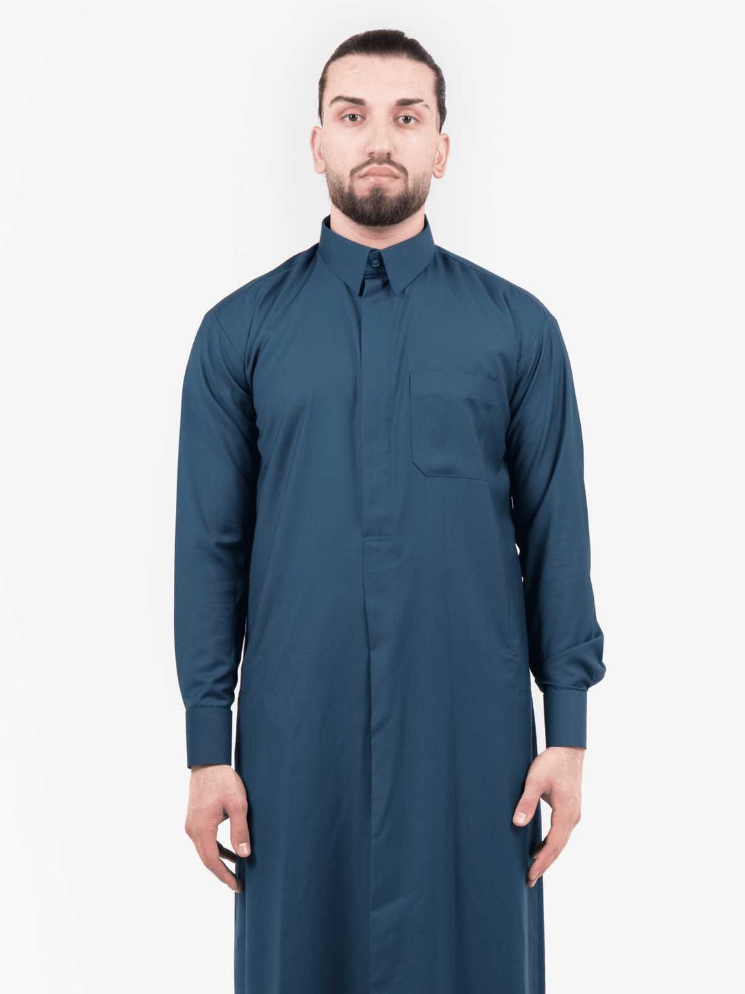 Mens Aqua Qatari Wool Mix Thobes Jubbah Jubba Thawb Kandora Dishdasha ...