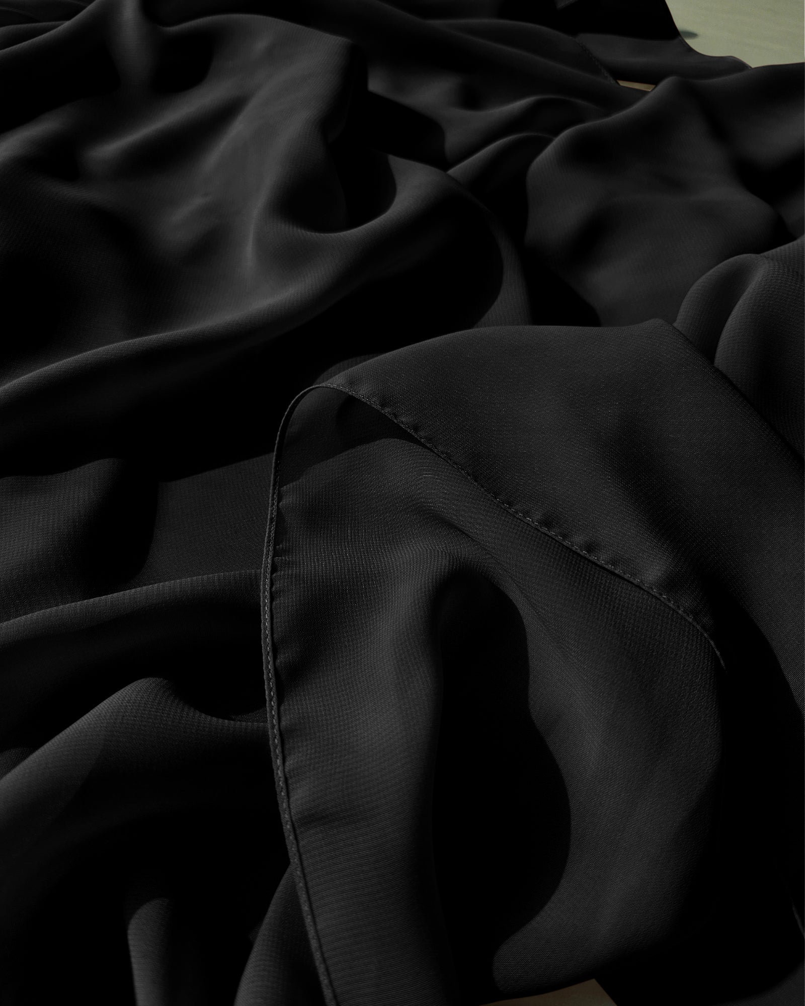 Premium Black Chiffon Hijab Scarf - Etsy