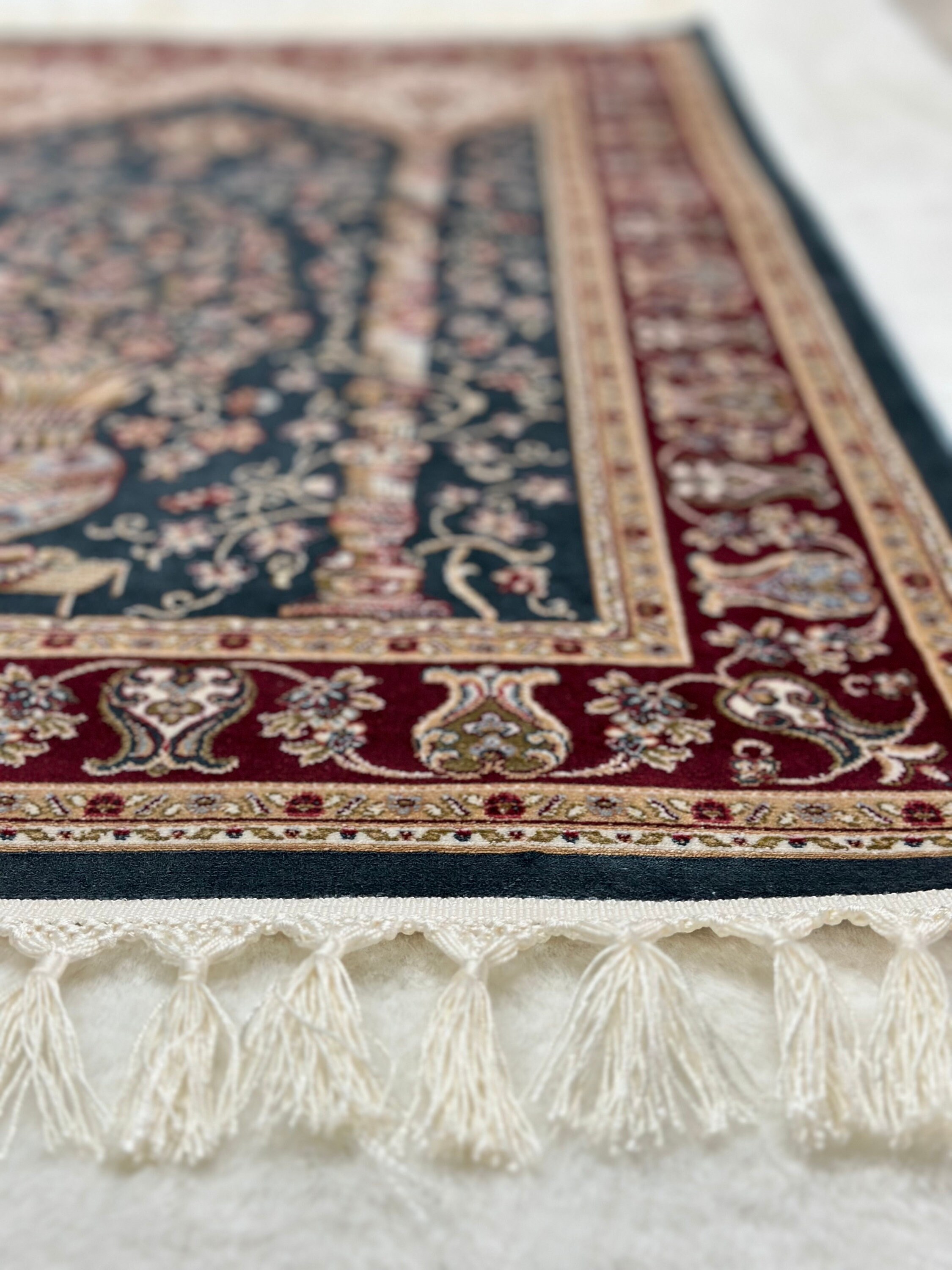 Premium Silk Bamboo Luxury Thick Mussalah Salat Prayer Mat Rug Non Slip ...