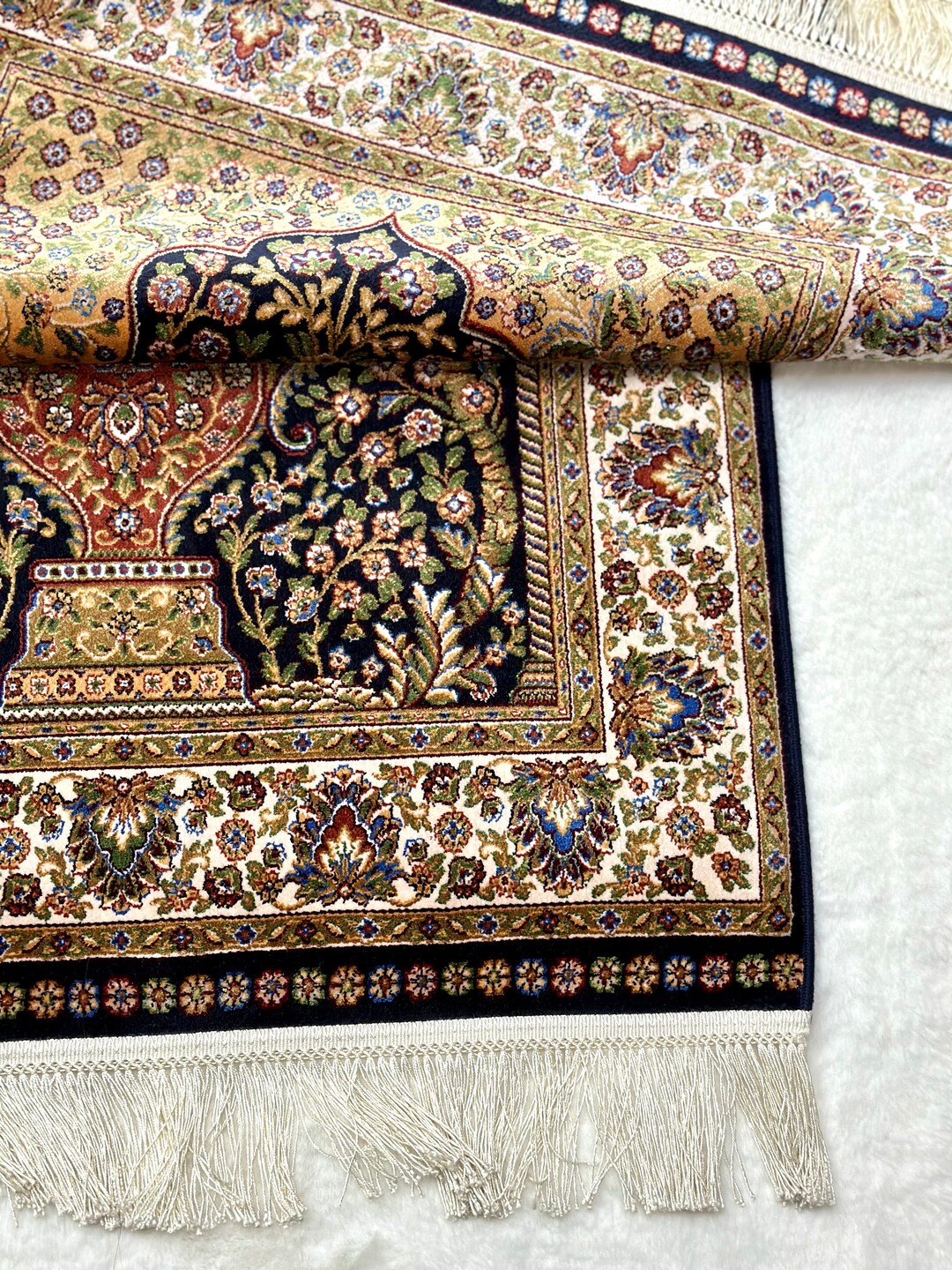 Black Prayer Rug Elegant Islamic Gift Ramadan Eid Gifts for Muslim ...