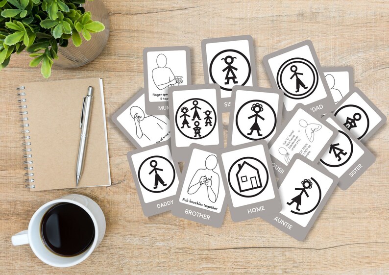 Makaton | Flashcards Symbols & Matching Signs | Topic: FAMILY [EYFS ...