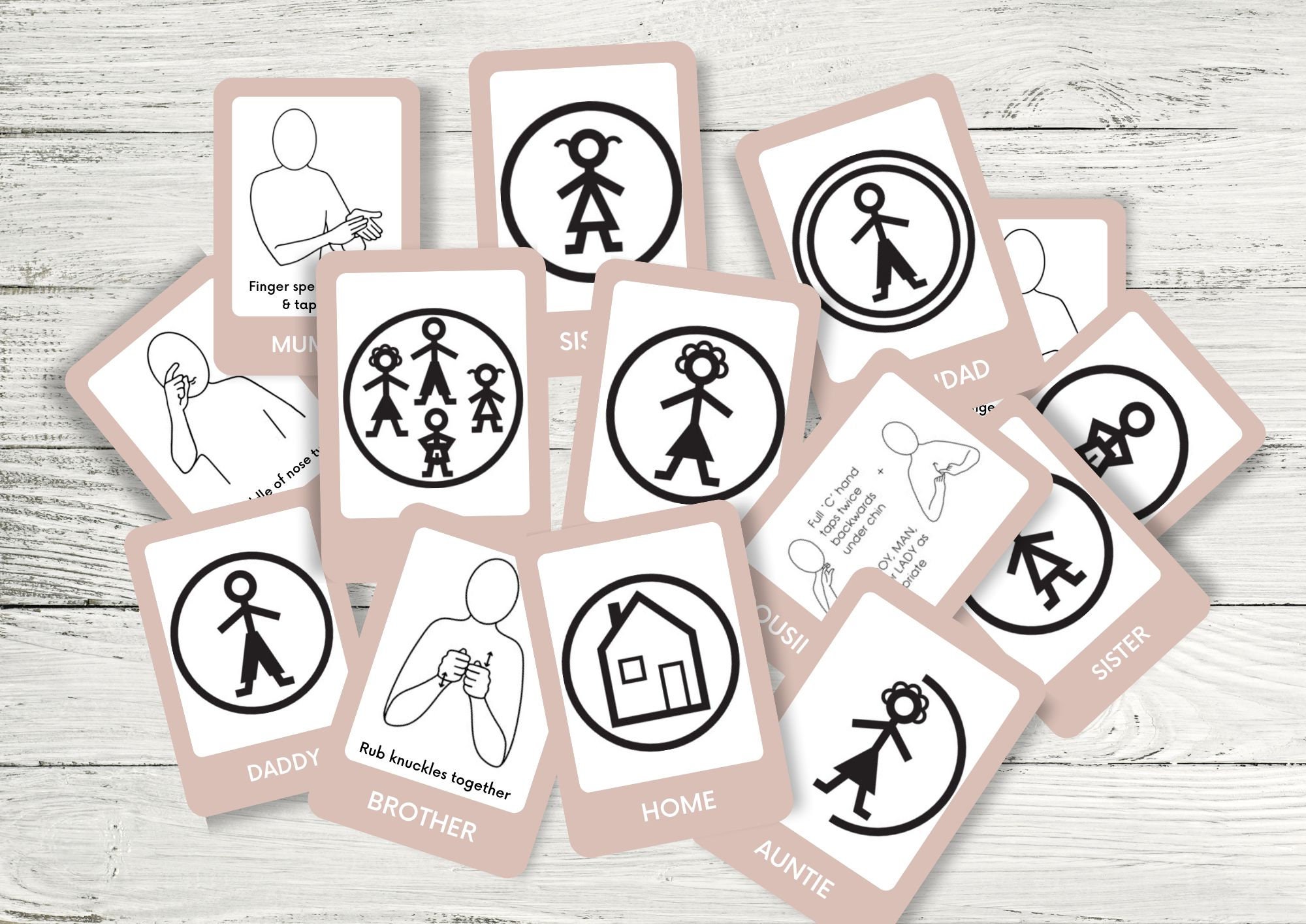 Makaton | Flashcards Symbols & Matching Signs | Topic: FAMILY [EYFS ...