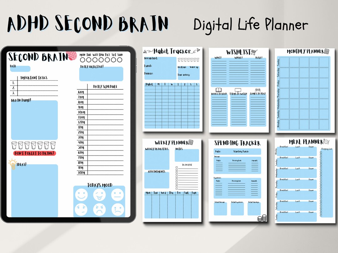 Digital Adhd Planner Undated Planner Daily Adhd Planner Printable ...