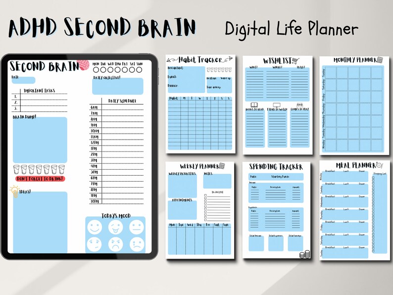 Digital Adhd Planner Undated Planner Daily Adhd Planner Printable ...