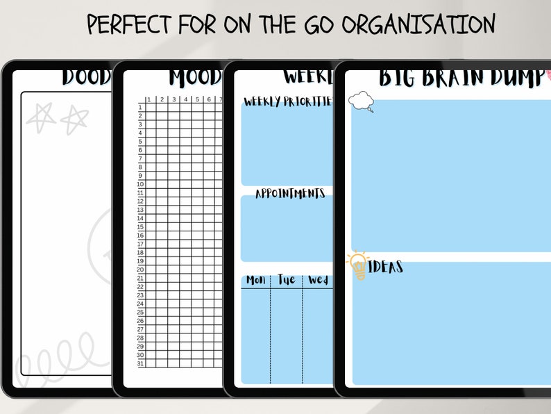 Digital Adhd Planner Undated Planner Daily Adhd Planner Printable ...