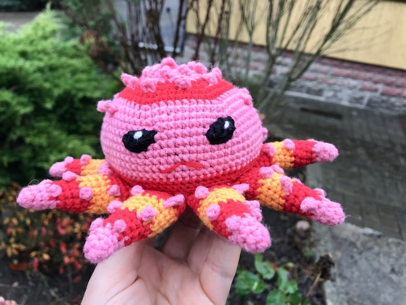 Crown of Thorns Red Starfish Toy Crochet Inspired Octonauts Angry ...
