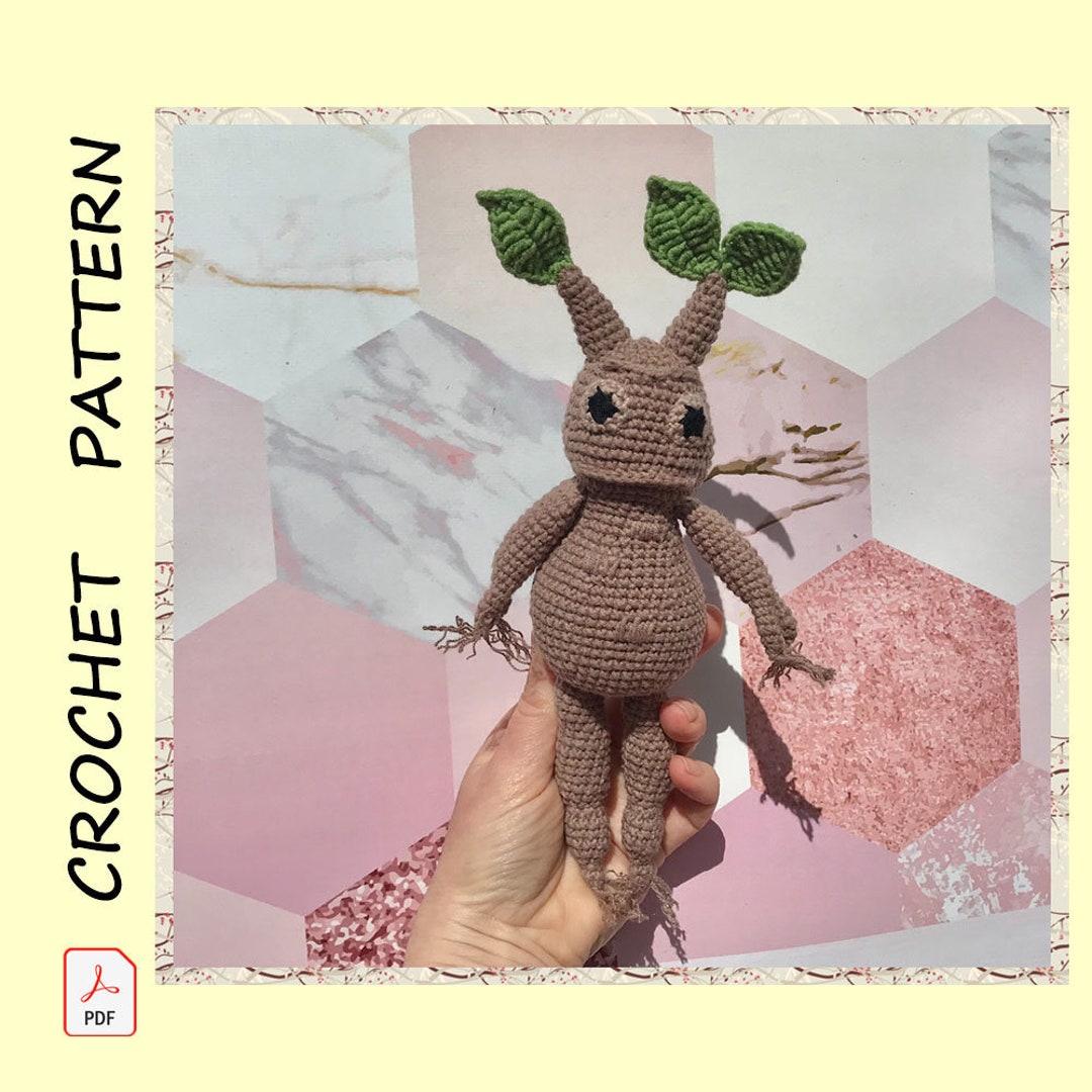 Mandrake Root Crochet Pattern Plushie Herbology Magic Toy Creature ...