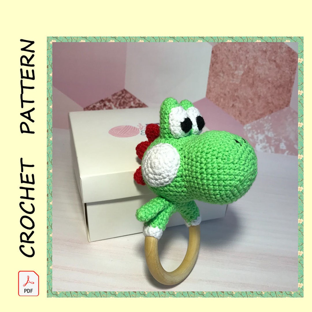 Yoshi Rattle Crochet Pattern Inspired Dragon Crochet Dinosaur Diy