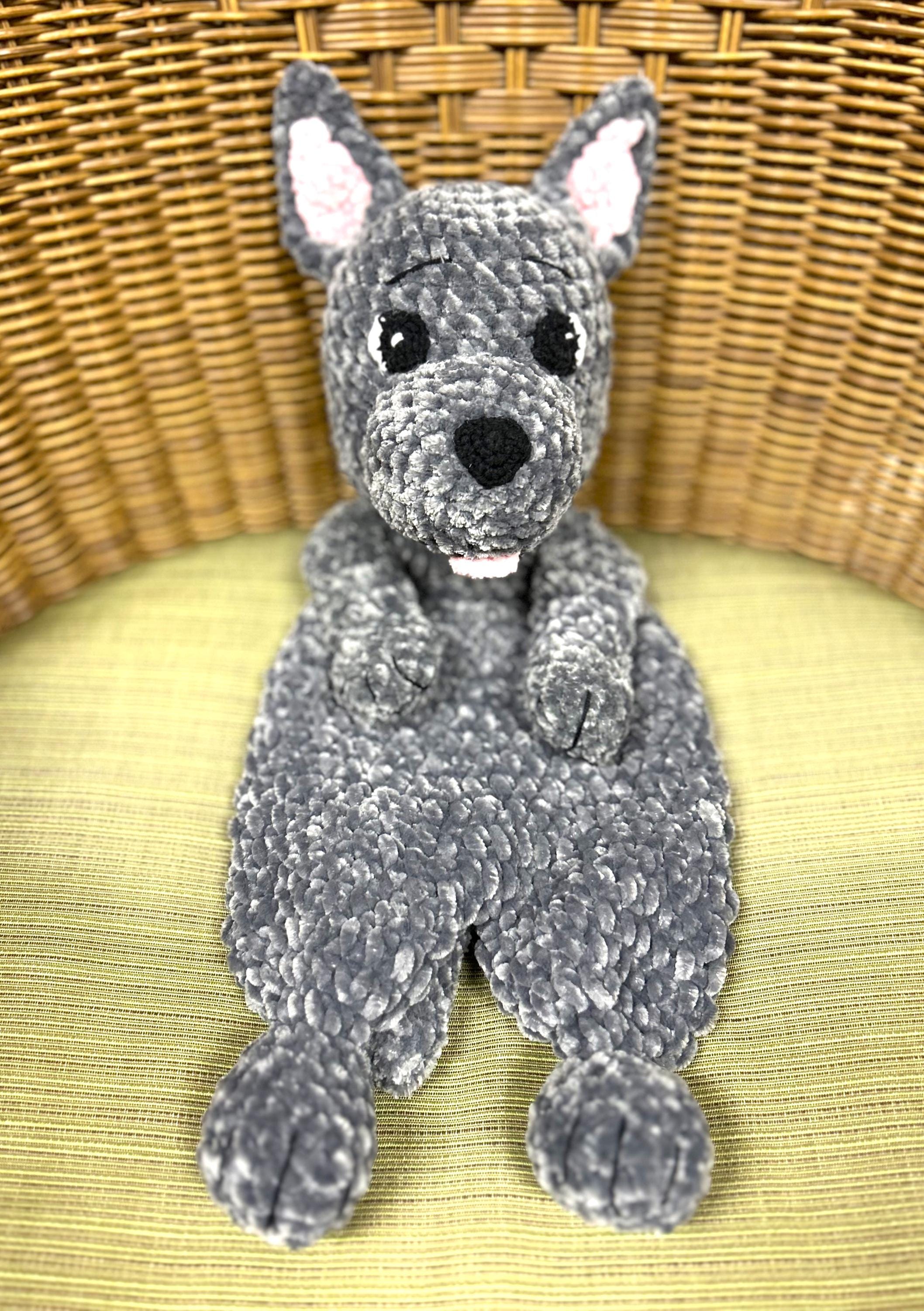 Custom Crochet Puppy Lovey Snuggler Woobie Blanket Animal Comforter ...