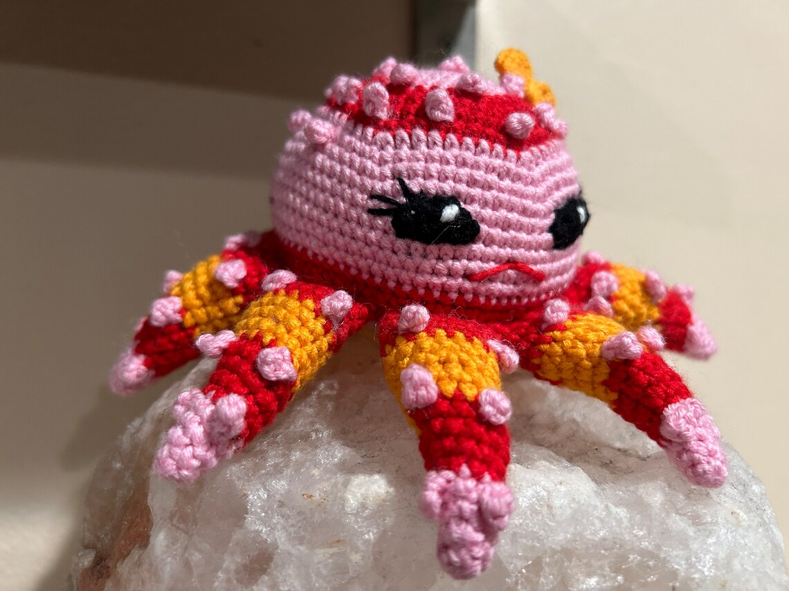 Crown of Thorns Red Starfish Toy Crochet Inspired Octonauts Angry ...