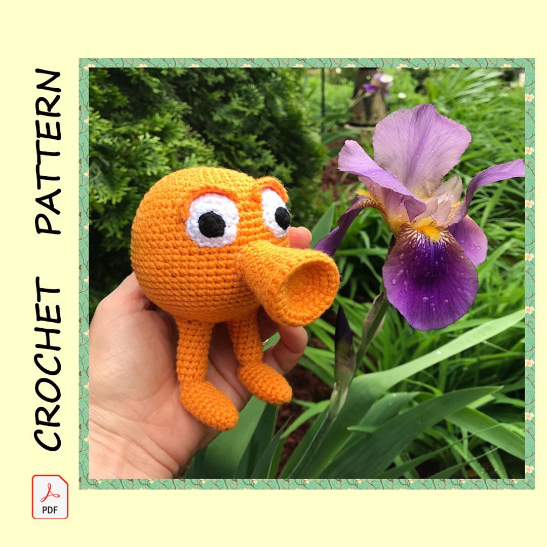 Qbert Crochet Pattern Plushie Inspired Hero Toy Children Amigurumi ...