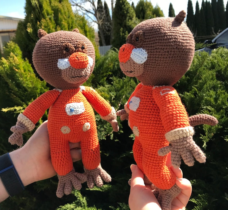 Moon Baboon Inspired Crochet Doll Pattern Amigurumi Stuffed - Etsy