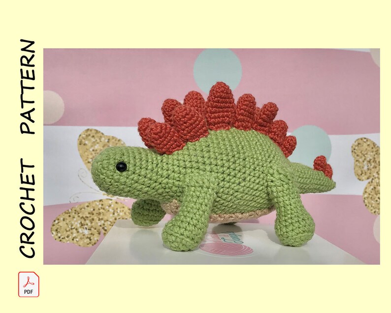 Dinosaur Stegosaurus Crochet Pattern PDF Plushie Amigurumi - Etsy