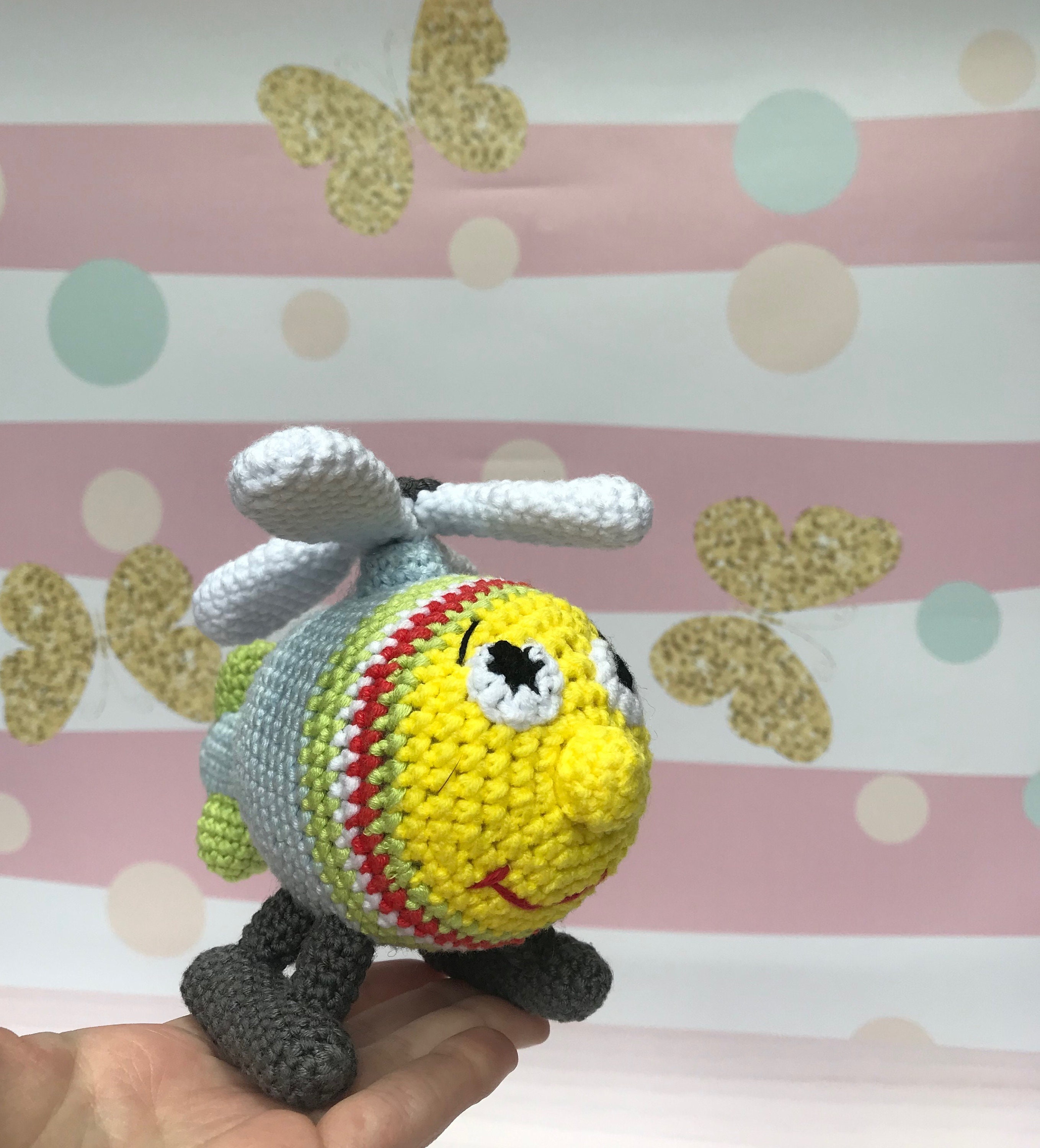 Helicopter Rattle Crochet Pattern Amigurumi Tutorial PDF Download ...