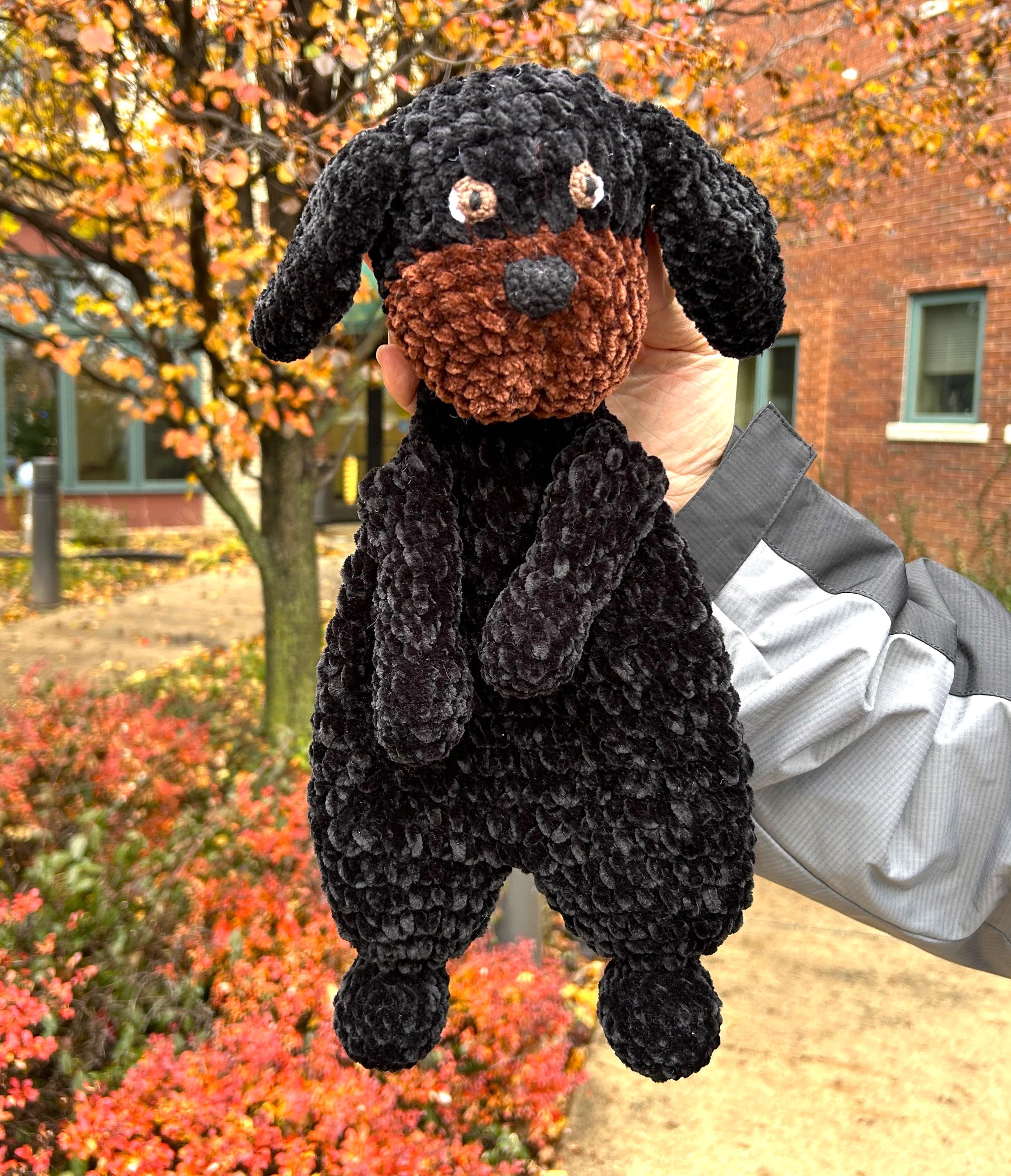 Custom Crochet Puppy Lovey Snuggler Woobie Blanket Animal Comforter ...