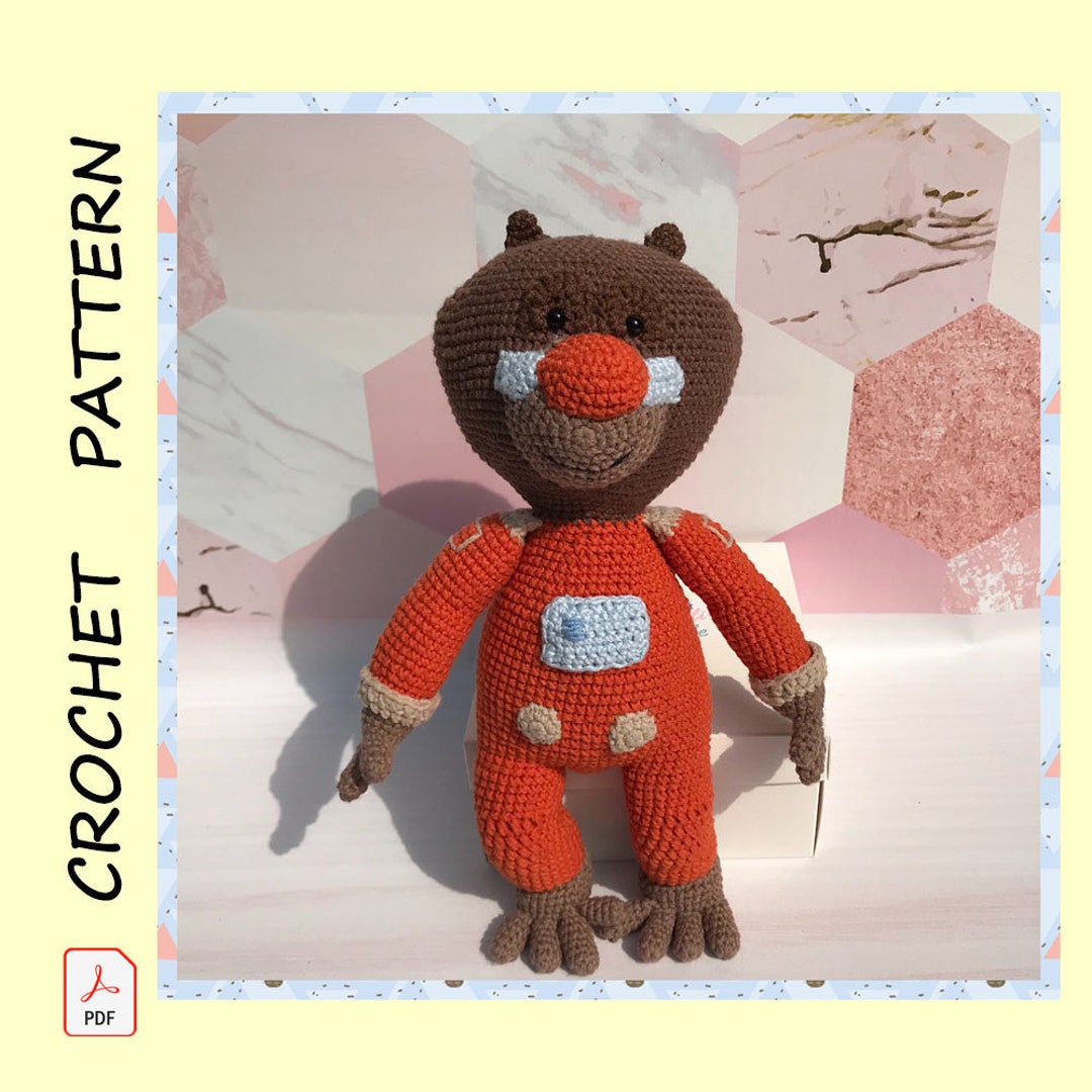 Moon Baboon Inspired Crochet Doll Pattern Amigurumi Stuffed DIY ...