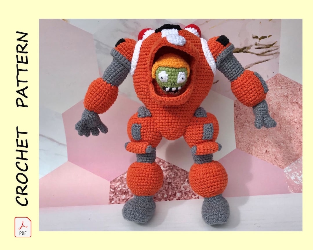 Z Mech Crochet Pattern Inspired Plushie Robot Amigurumi - Etsy