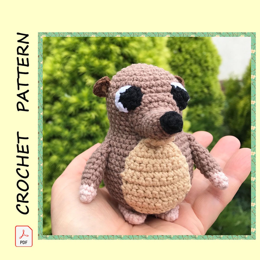 Mossy Shrew Crochet Pattern Toy Inspired Puffin Stuffed DIY Tutorial ...