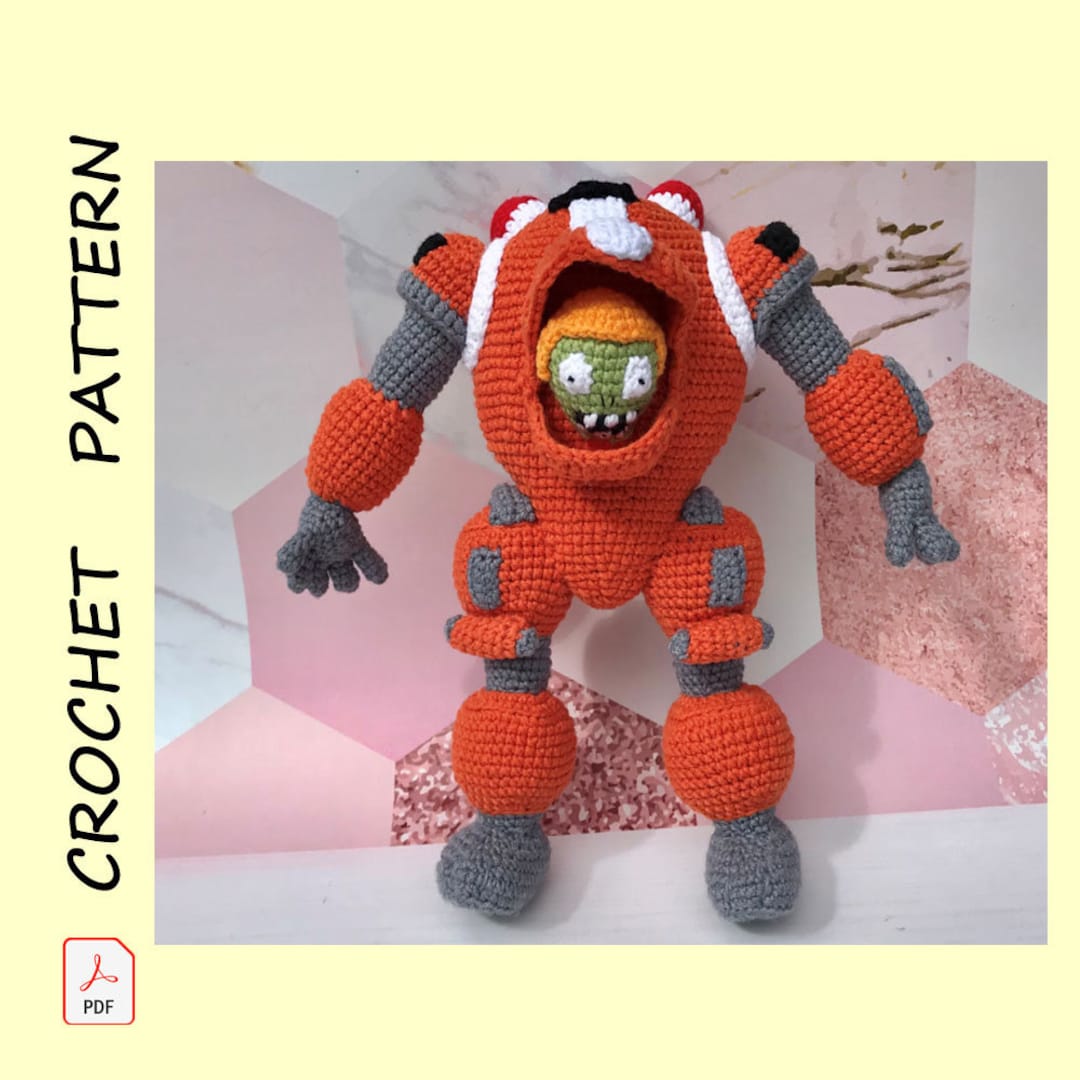Z Mech Crochet Pattern Inspired Plushie Robot Amigurumi Stuffed Robot ...