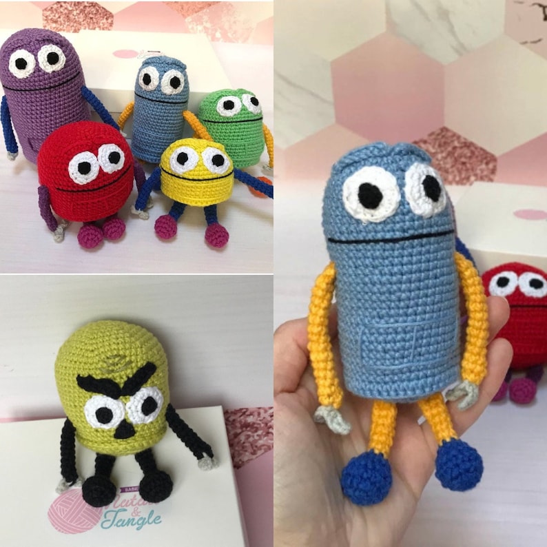Storybots Inspired Crochet Pattern of 6 Toys Amigurumi Bright Tutorial ...