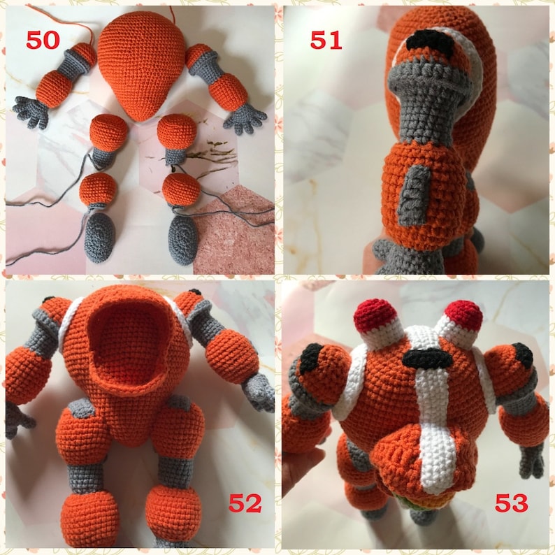Z Mech Crochet Pattern Inspired Plushie Robot Amigurumi Stuffed Robot ...