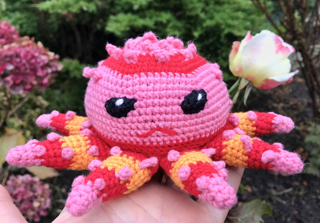Crown of Thorns Red Starfish Toy Crochet Inspired Octonauts Angry ...