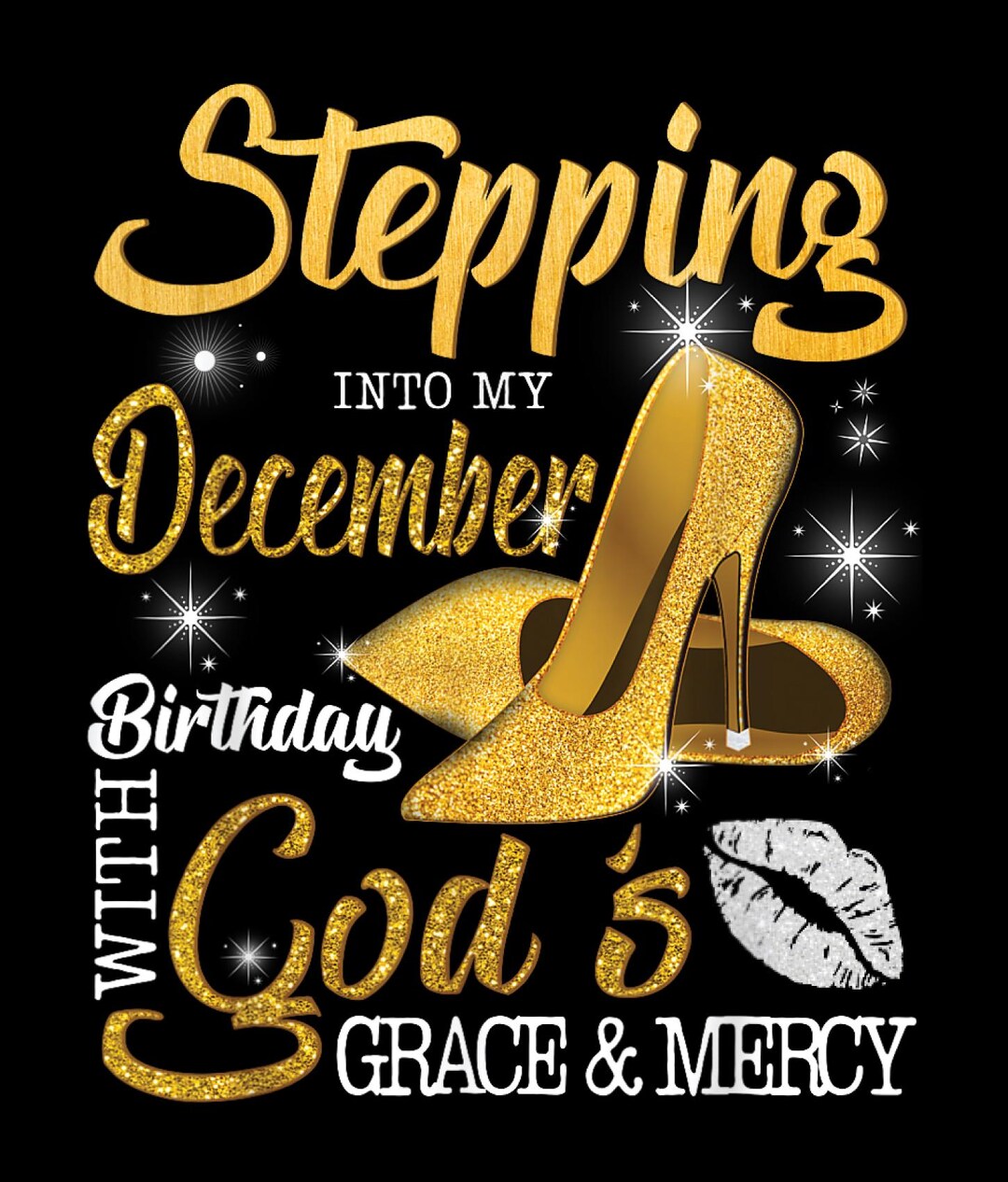 December Birthday Queen PNG, God’s Grace & Mercy, Cricut (digital ...