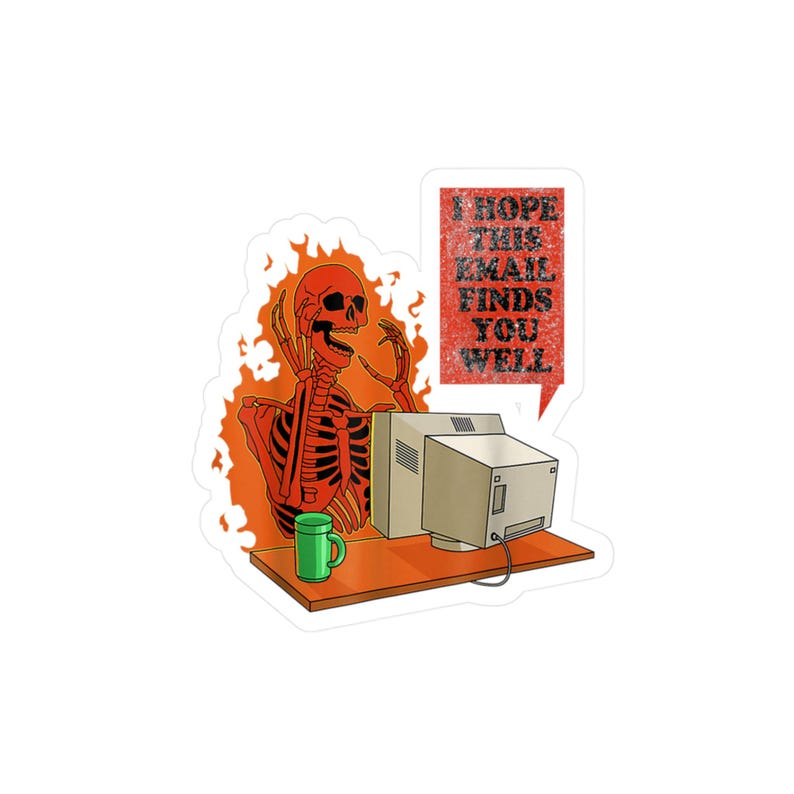 I Hope This Email Finds You Well Skeleton for Halloween - Etsy