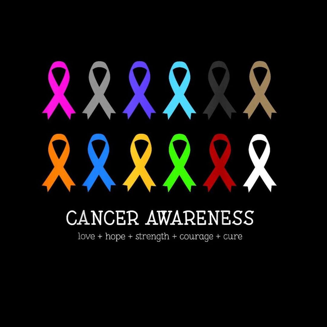Fight Cancer Awareness PNG, Multi-color Ribbons Sublimation, All ...