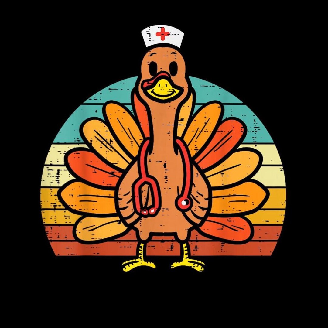 Nurse Thanksgiving Turkey PNG, Stethoscope Heart Turkey Day Design ...