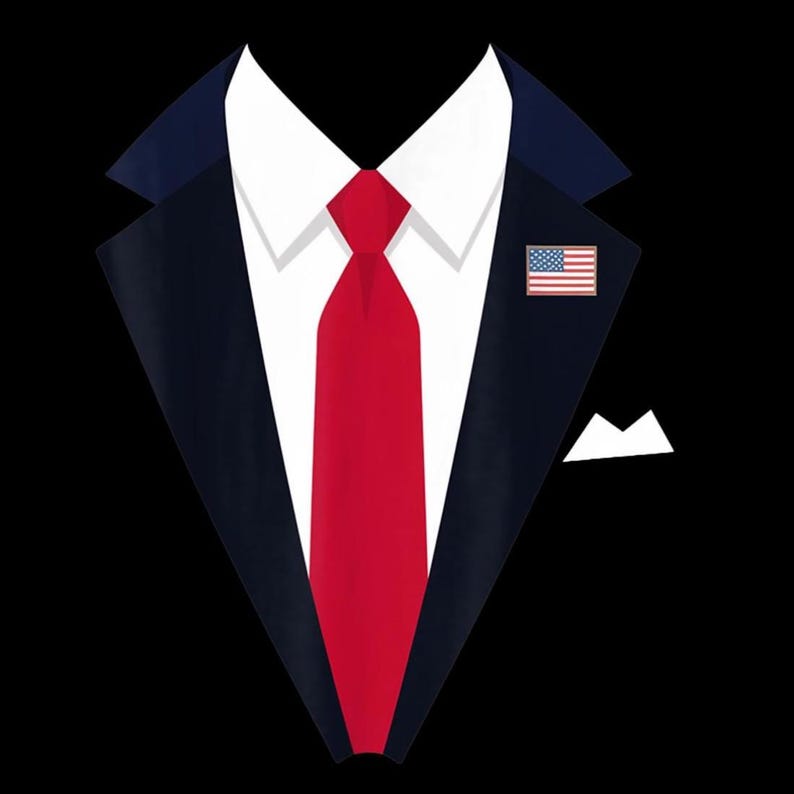 Trump Suit Costume PNG, Easy Halloween Political Costume Design, Red ...
