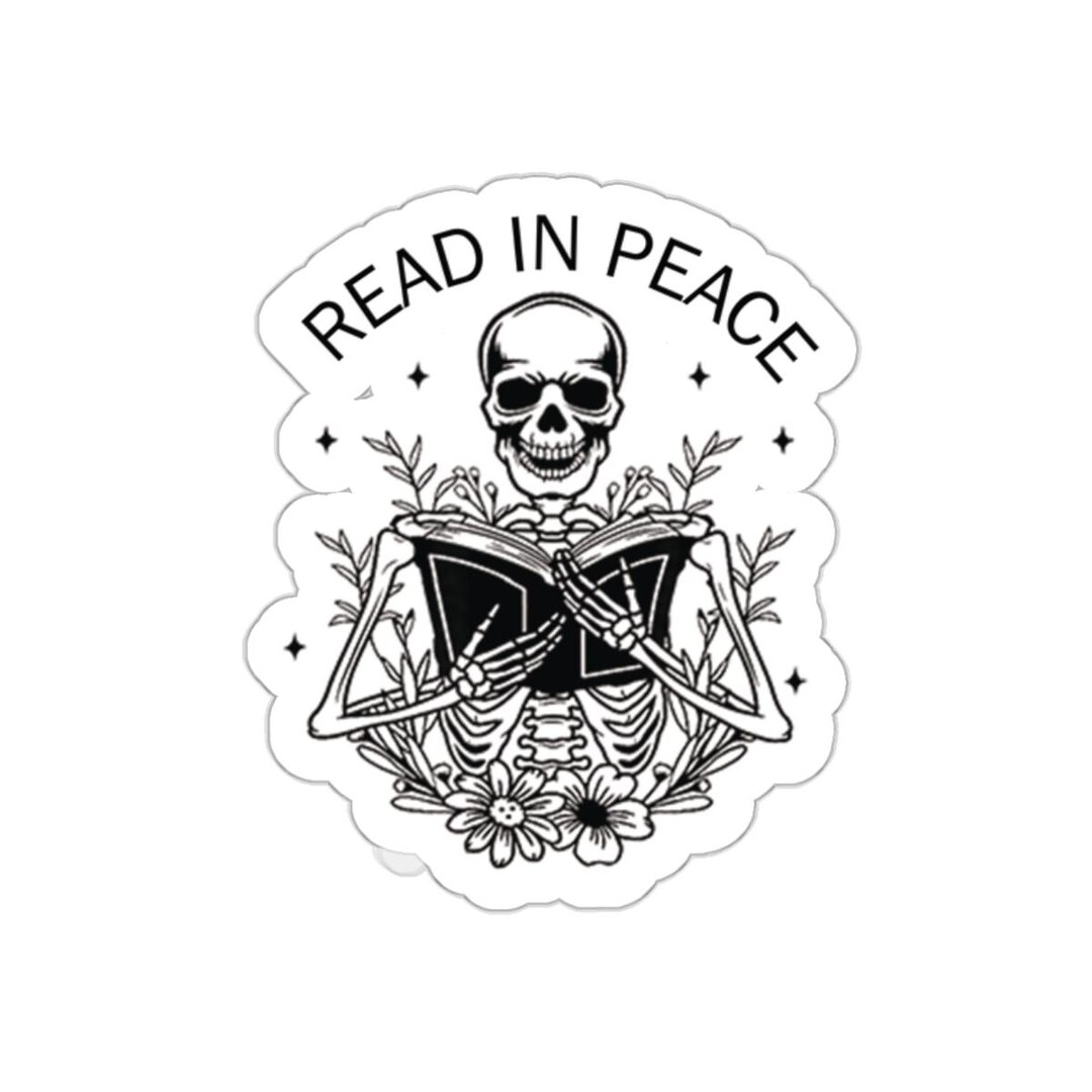 Reading in Peace Kiss-cut Stickers, Book Lover Sticker, Relaxing ...