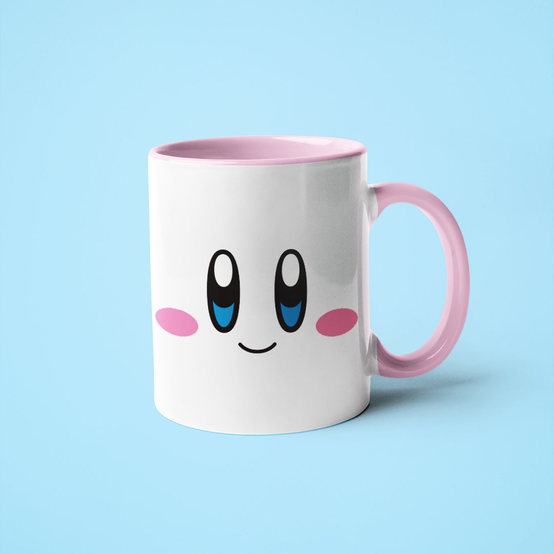 Kirby Face Mug, Cute Kirby Gift for Her, Gift for Kirby Lover, Kirby ...