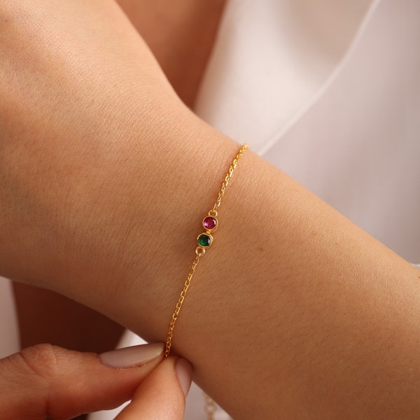 Birthstone Bracelet - Etsy