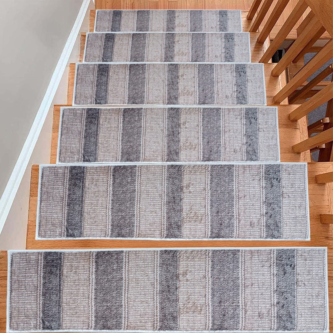 Nordic Stair Rug, Striped Stair Tread Carpet, Non-slip Runner Rug ...