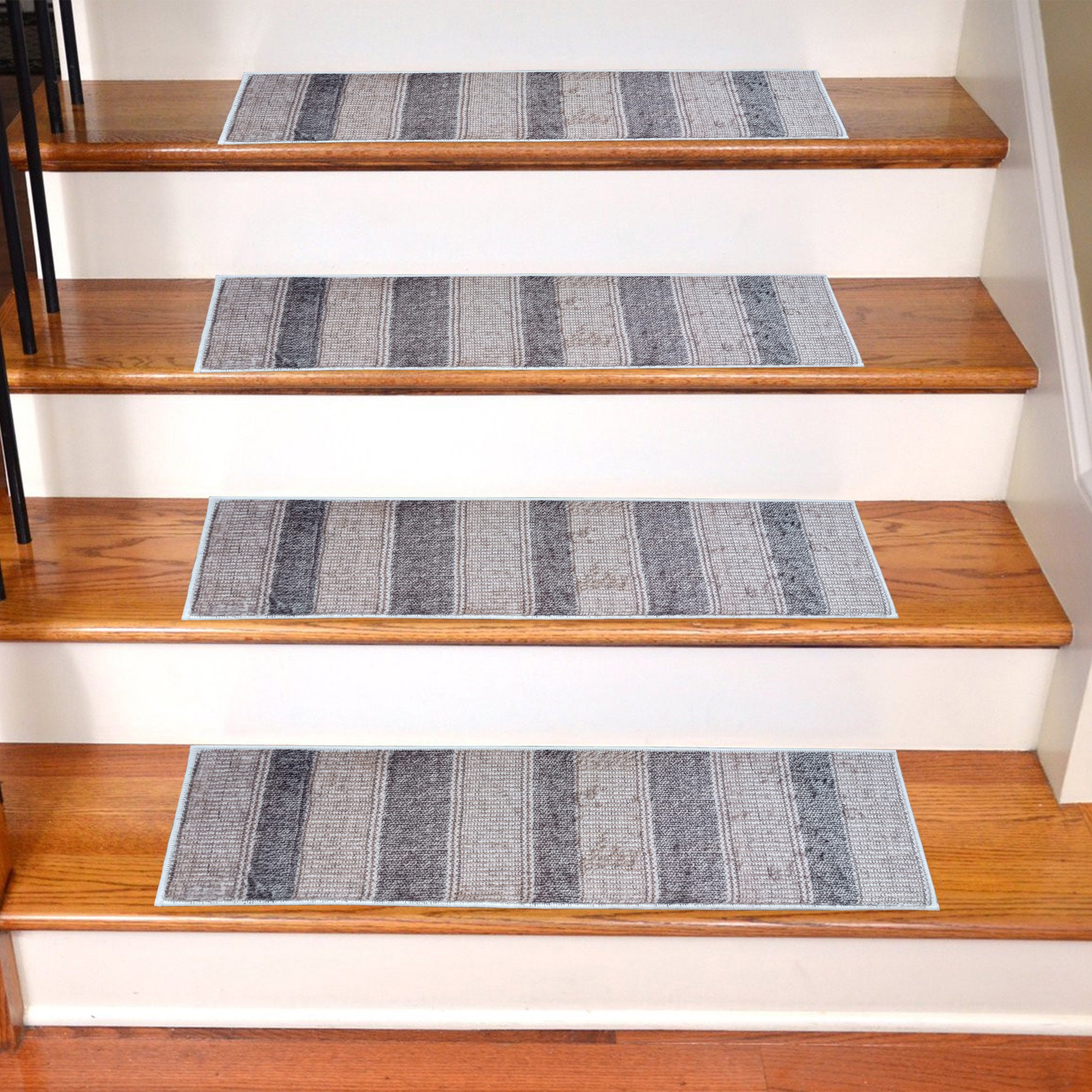 Nordic Stair Rug, Striped Stair Tread Carpet, Non-slip Runner Rug ...